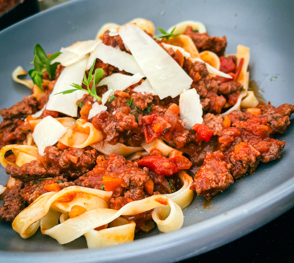Tagliatelle with Venison Ragu, Topped with Shaved Le Gruyère by Martyn ...
